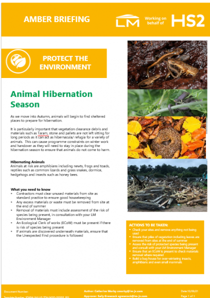 Environmental management: supply chain engagement - HS2 Learning Legacy