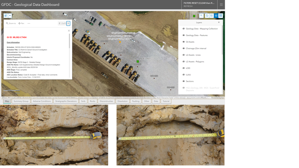 Construction stage geo-data collection, reporting and visualisation ...